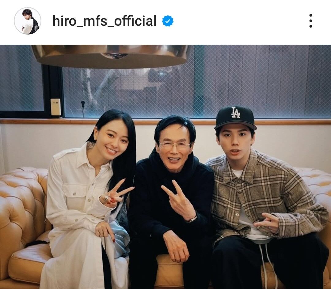 Hiro（MY FIRST STORY）森進一＆山本舞香と新年3ショット！家族団欒で迎えたお正月